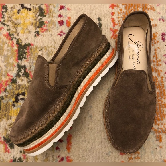 Gaimo | Shoes | New Gaimo Genuine Suede Leather Platform Espadrilles ...